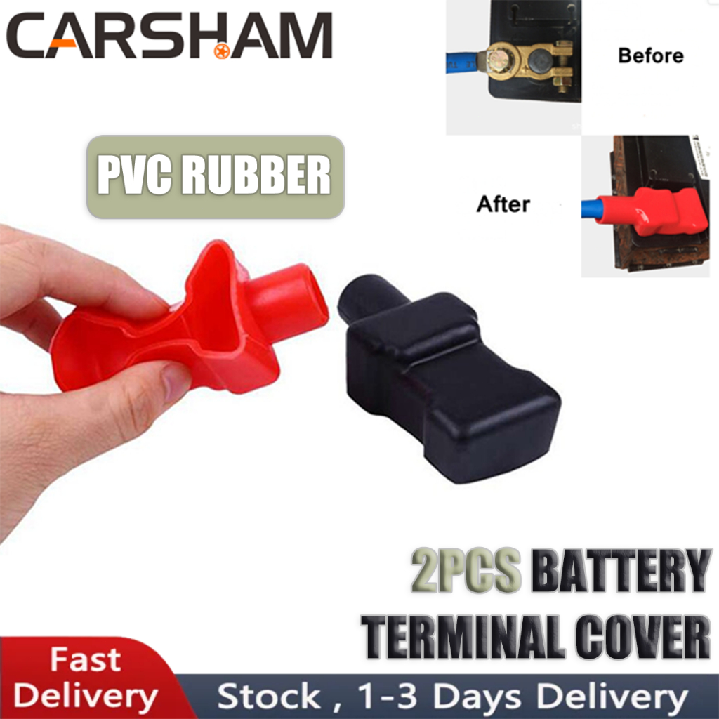 CR 2PCS Quick Release Car Battery Terminals PVC Protector Clamps ...