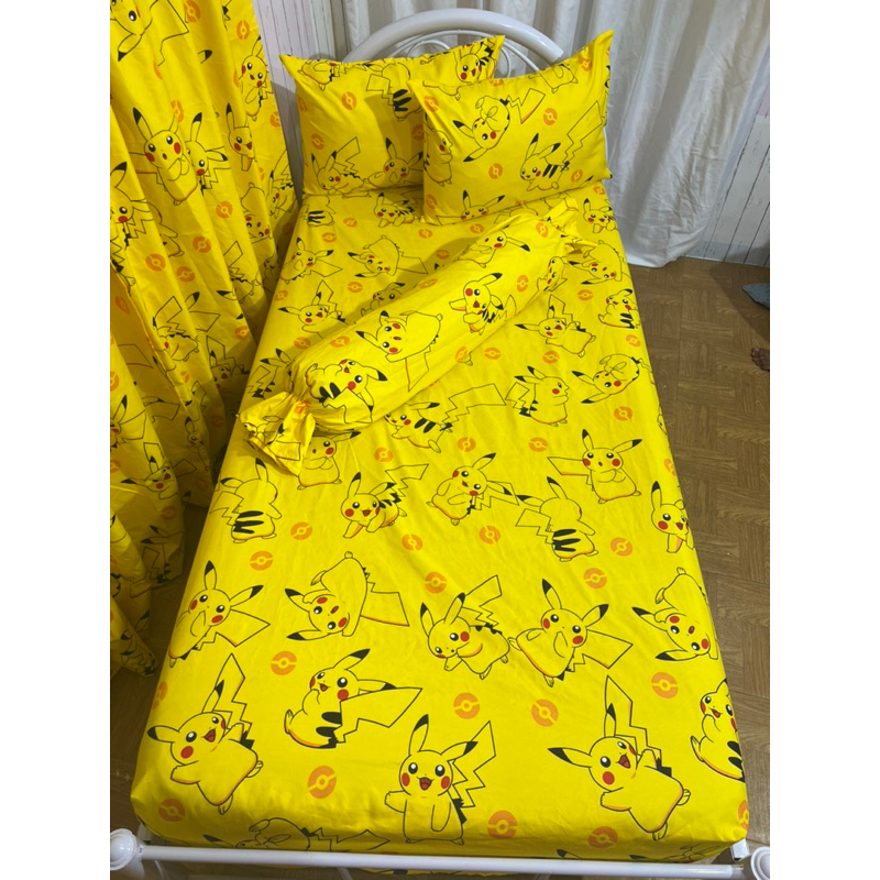 o(PIKACHU) 3in1 RL FULLY GARTERIZED CANADIAN BEDSHEETS PIKACHU | Shopee ...