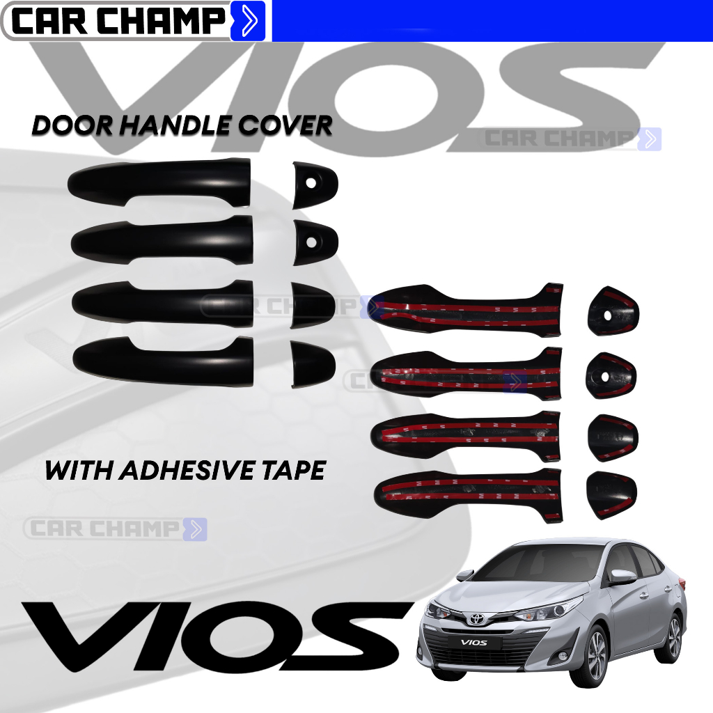 Toyota Vios PRIME 2019 to 2025 E VARIANT Door Handle Cover Matte Black ...