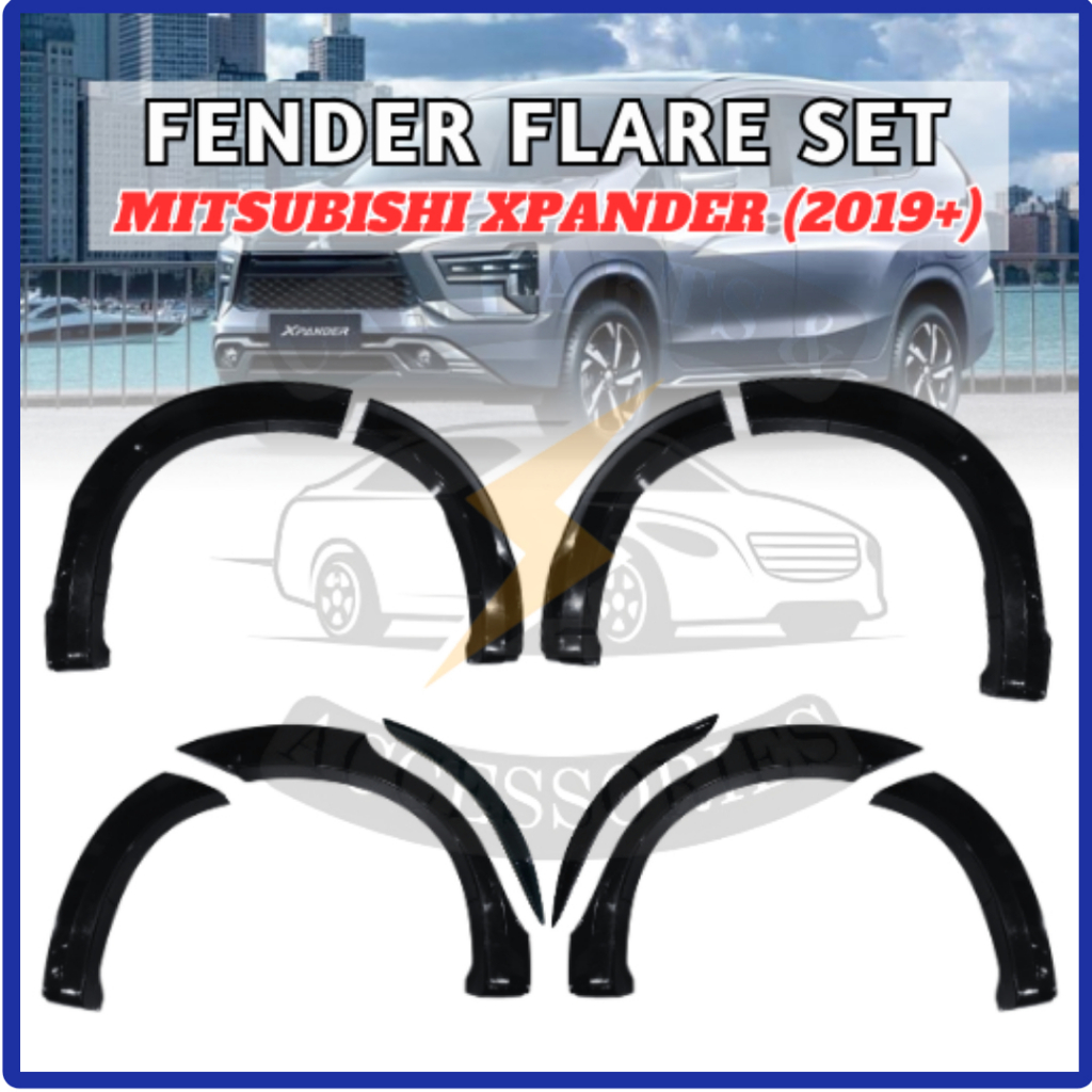 CPA MITSUBISHI XPANDER 2019+ Fender Flare Cover Black (10124) | Shopee ...