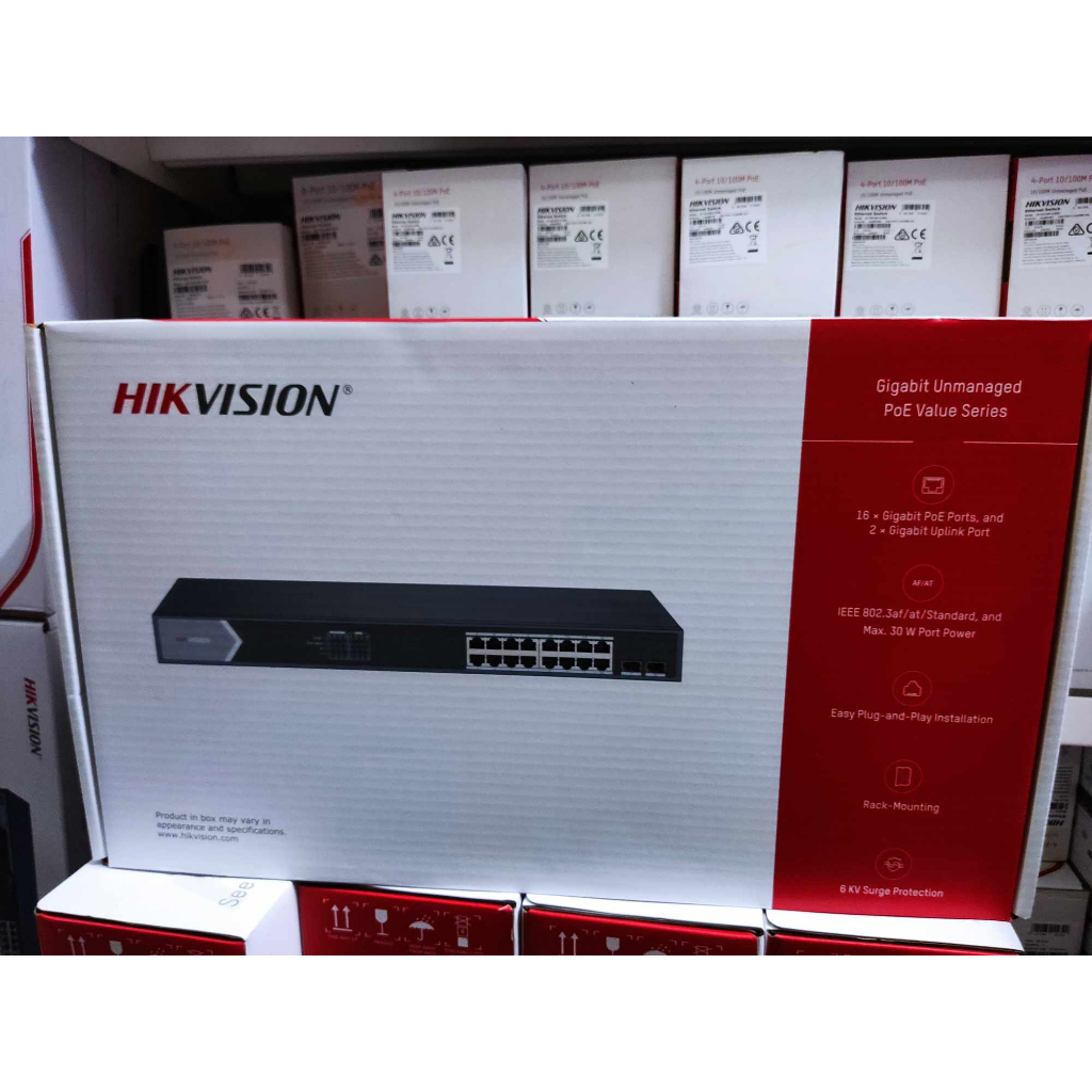 Hikvision | DS-3E0518P-E/M | 16 Port Gigabit Unmanaged POE Switch | Shopee Philippines
