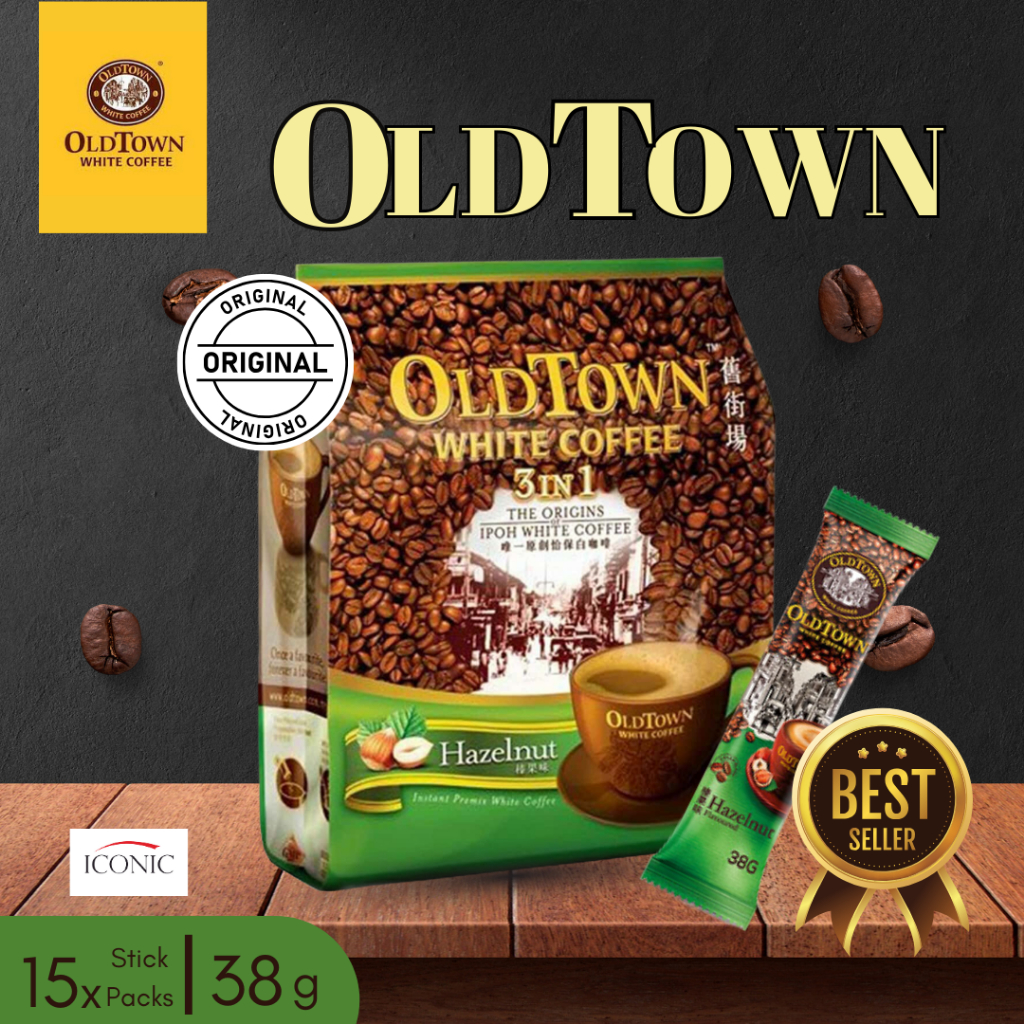 Old Town White Coffee: Hazelnut -- 35g x 15 Sticks (525g) | Shopee ...