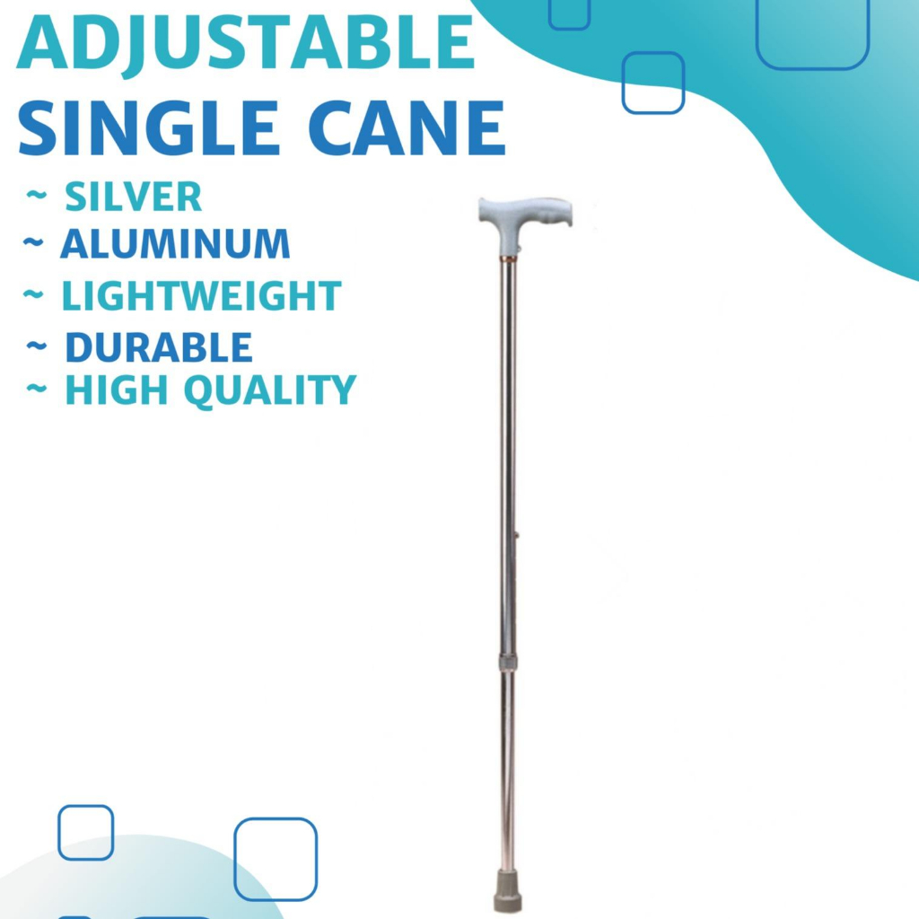 LIGHT WEIGHT ADJUSTABLE SINGLE CANE- HIGHLY RECOMMENDED | Shopee ...