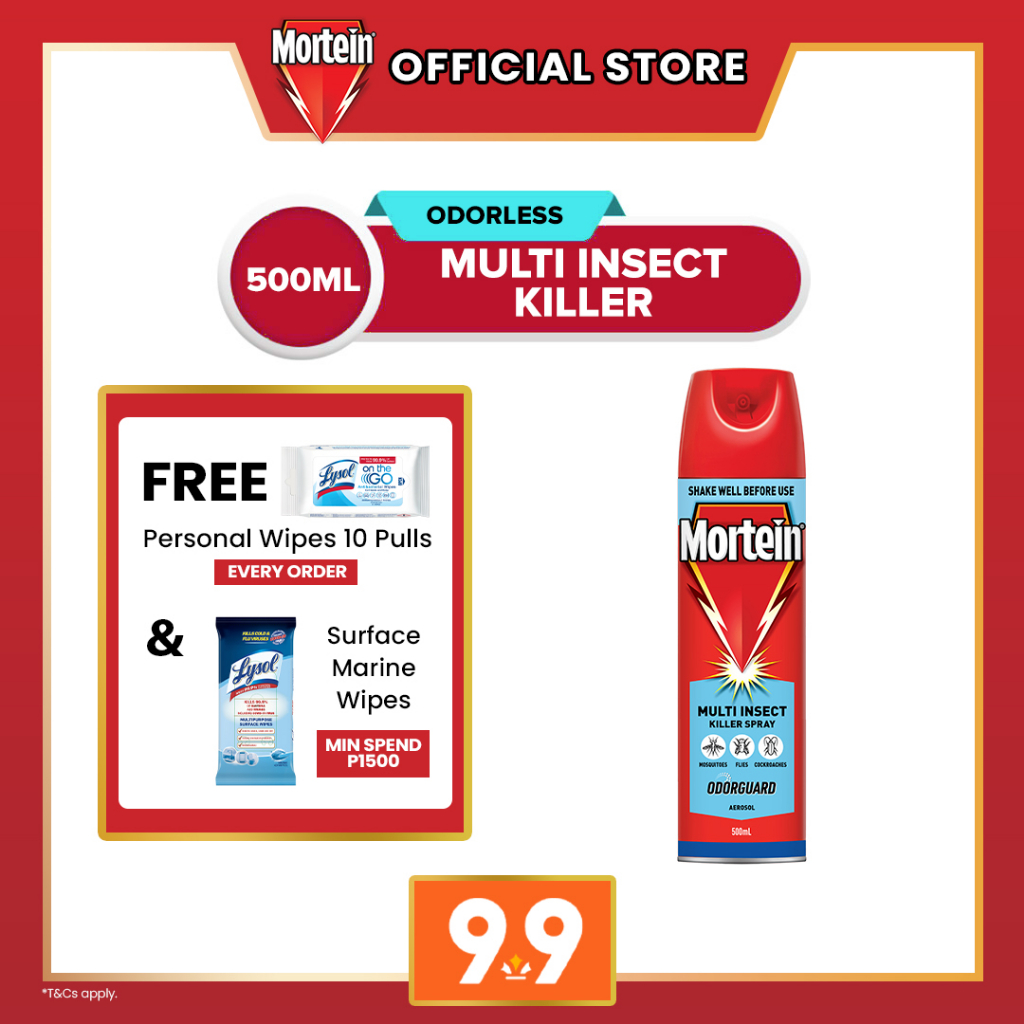Mortein Odorless Insecticide Odorguard Multi Insect Killer 500 mL ...