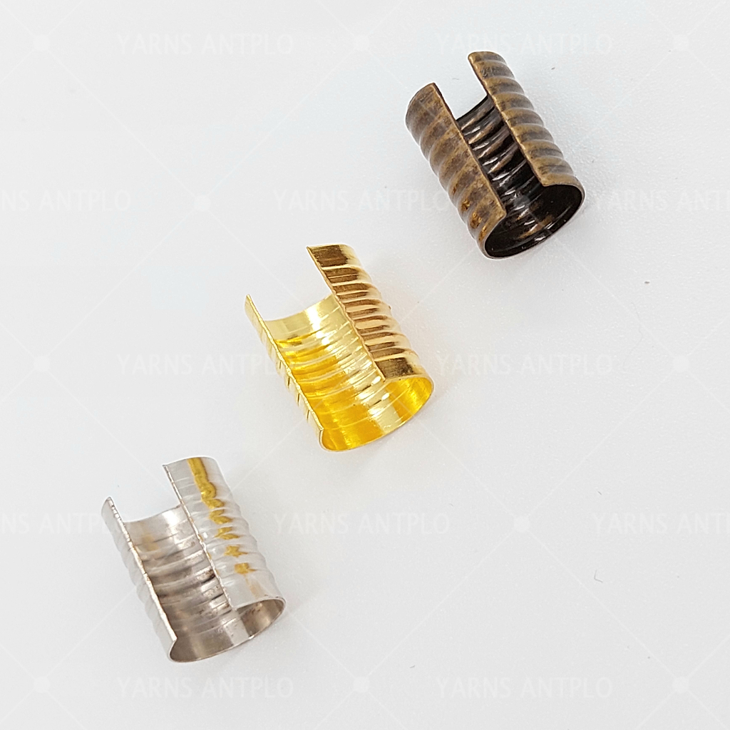 Yarns Art : 20 PCS LEATHER ROPE CLAMP CLIPS FOLDABLE METAL ROUND ...