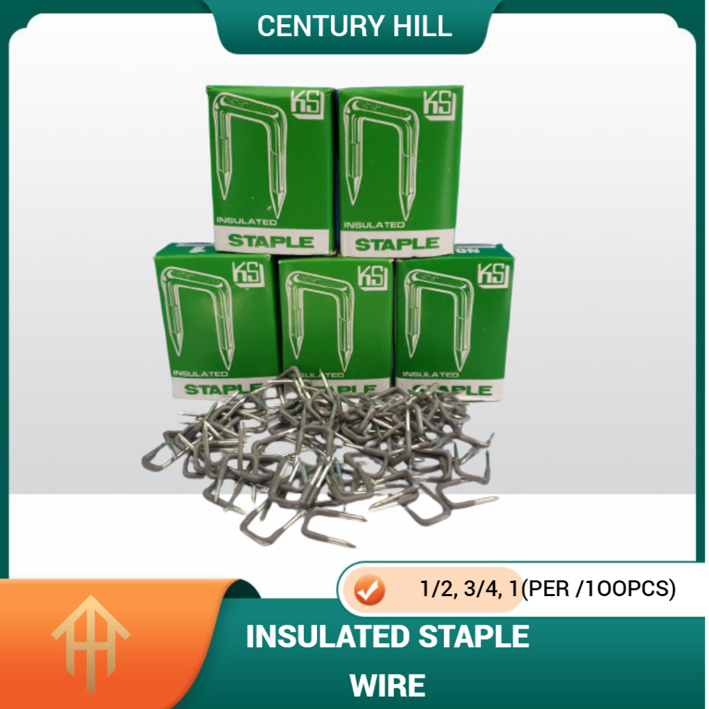 Staple Wire Insulated 1/2, 3/4, 1 (100pcs per Box) | Shopee Philippines