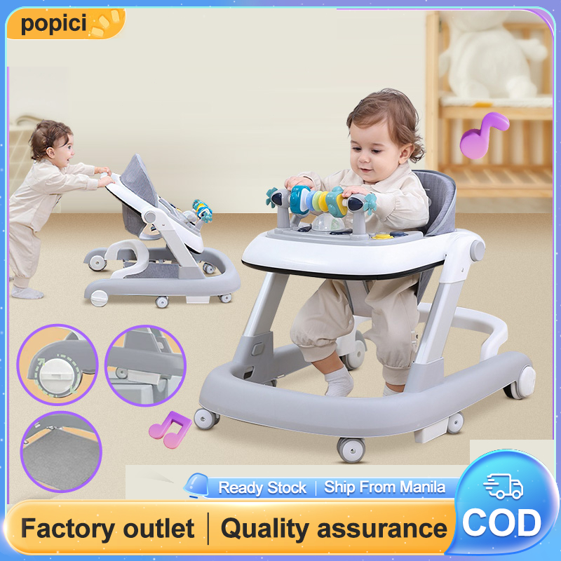 Baby Walker Foldable Push Handle Walker for Baby Trolley Walker With ...
