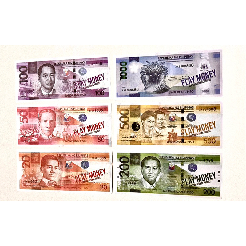 Philippine Play Money Peso Bill Sold Per Pack (30pcs per Pack) | Shopee ...