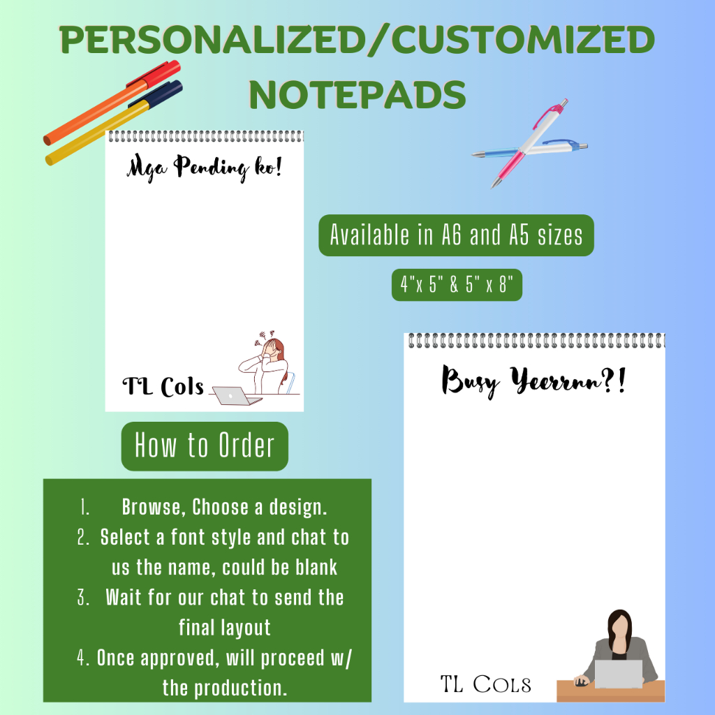 CUSTOMIZED / PERSONALIZED NOTEPAD MEMOPADS - OFFICE HANASH | Shopee ...