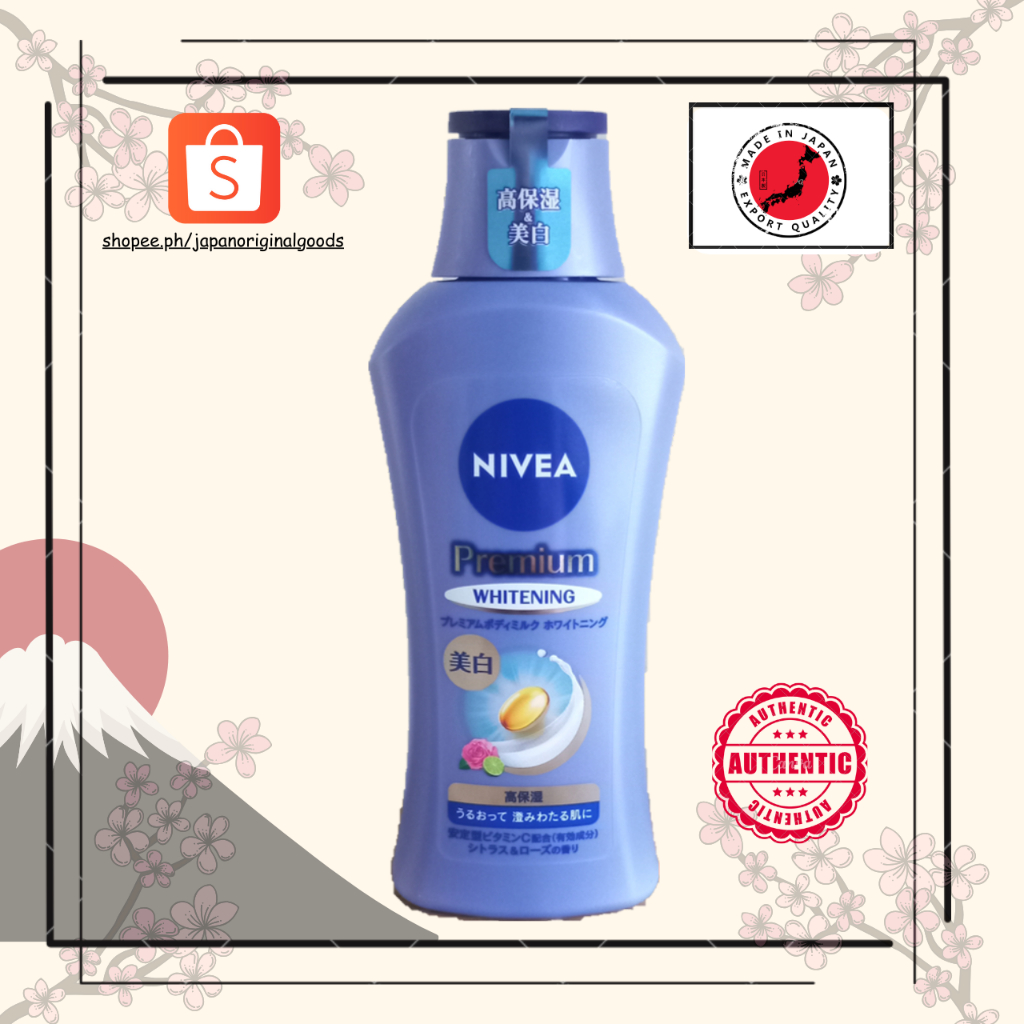 Nivea 190g Premium Whitening Lotion with Vitamin C and Rose Scent - AUTHENTIC FROM JAPAN ...