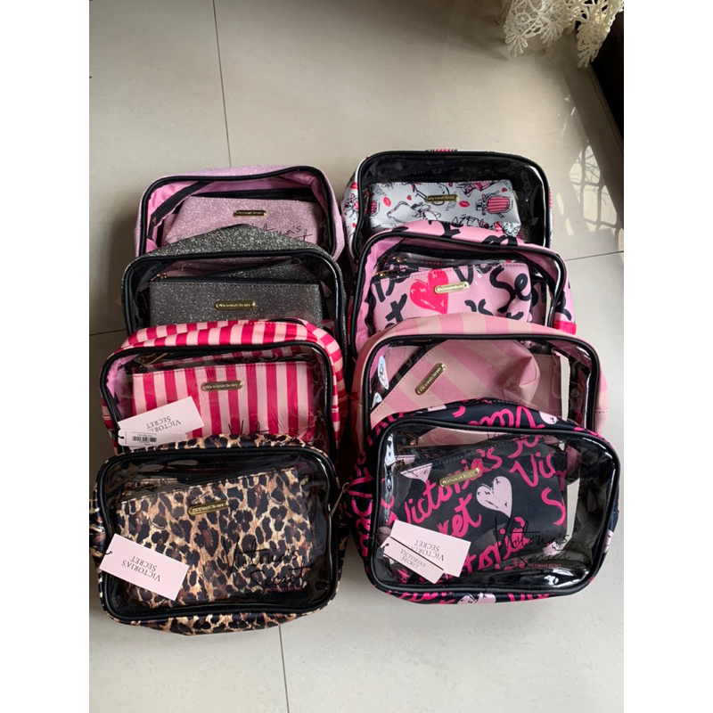 Victoria Secret Boxed Original quality make up case (3 pouches ...