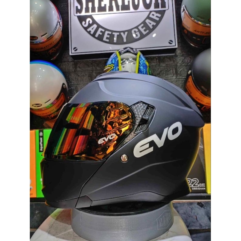 EVO VXR-5000 Dual Visor Helmet Mono Colors | Shopee Philippines