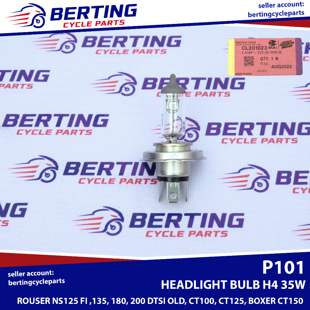 HEADLIGHT BULB H4 35W Rouser NS125 FI 135 180 200 DTSI old CT100 CT125 ...