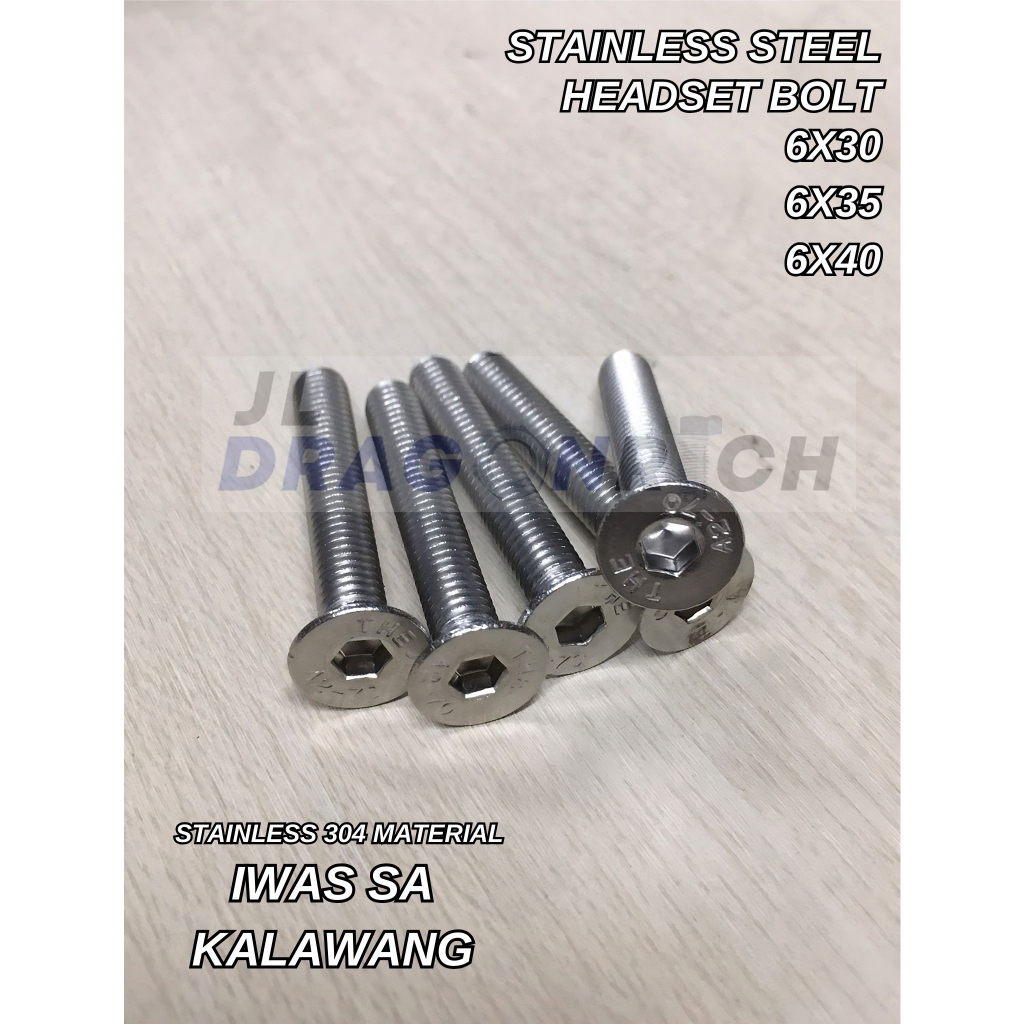 [50-100PCS] Headset Bolt Allen Flathead Stainless Steel 304 Headparts ...