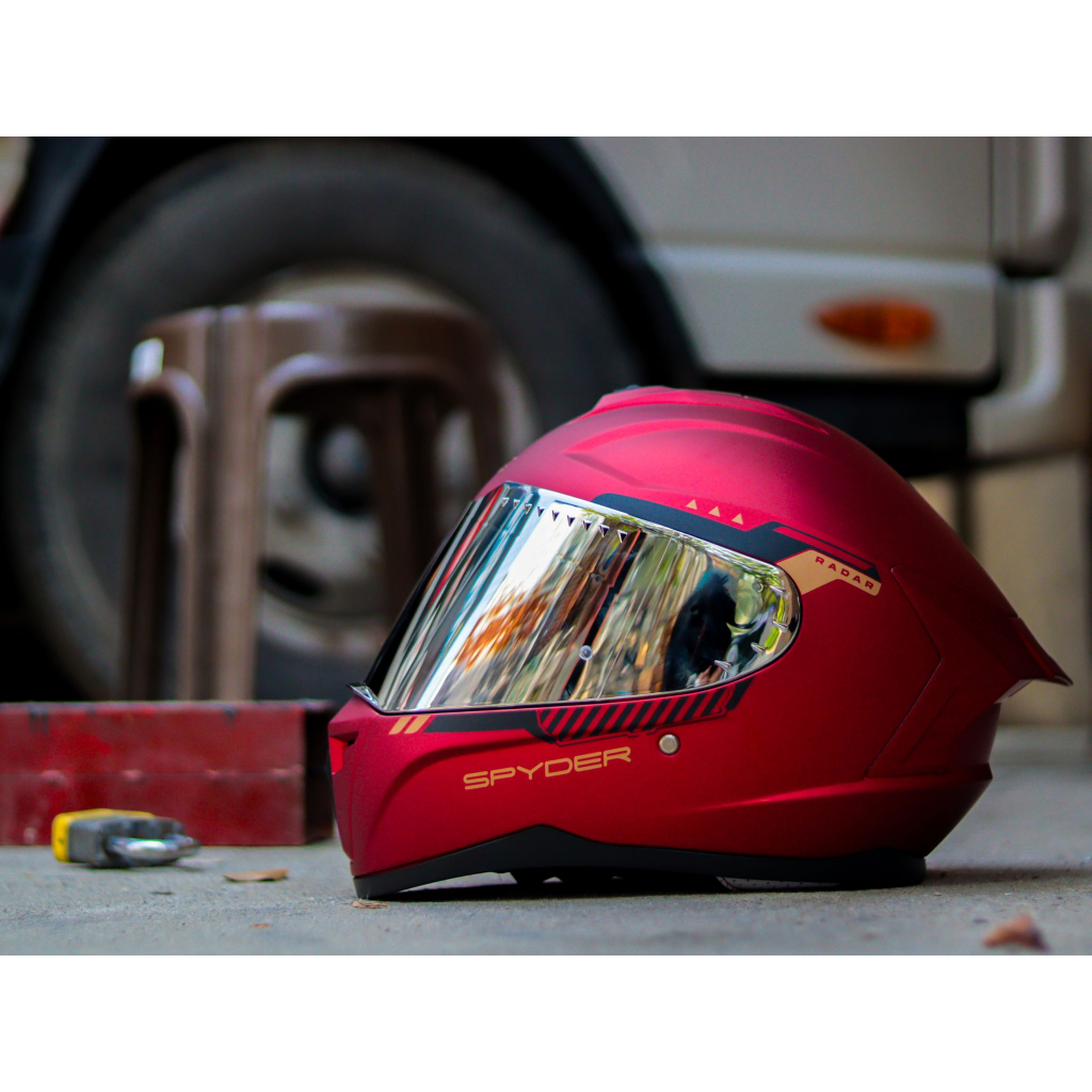 SPYDER HELMET RADAR P 6000M MATTE MET RED WITH FREE CLEAR LENS | Shopee ...