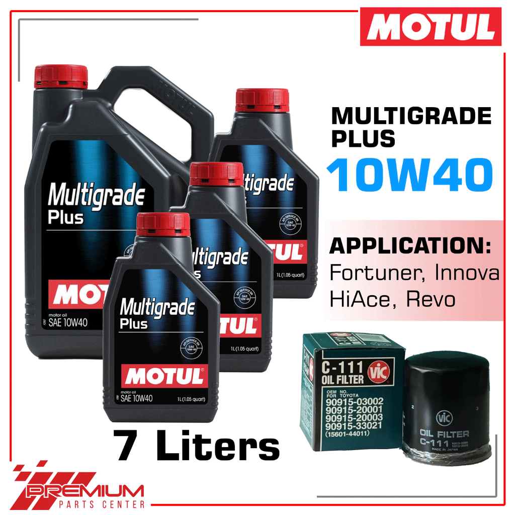 MOTUL 10W40 MULTIGRADE PLUS Gasoline Engine Oil 7 Liters Bundle for ...