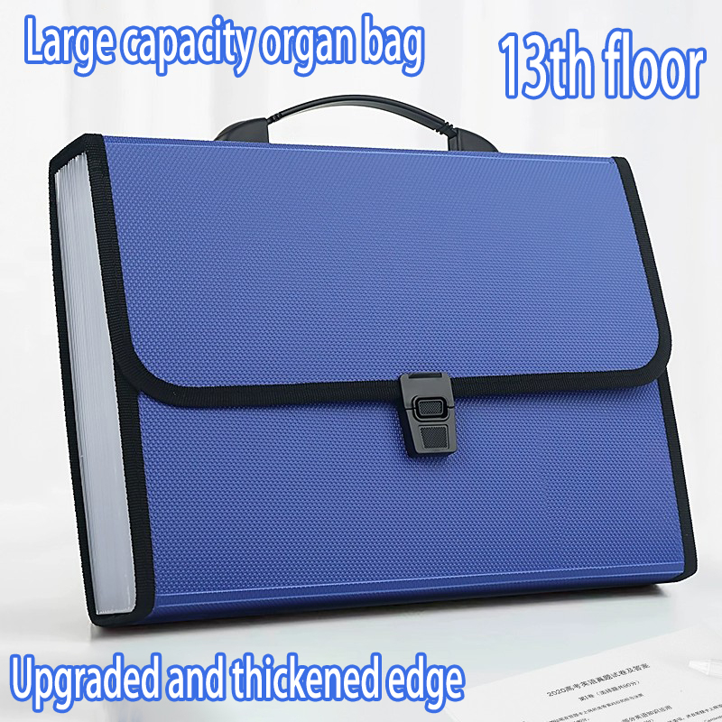 A4 Accordion Bag 13 Cell Bill Test Paper Storage Bag Multi Layer Classification Portable