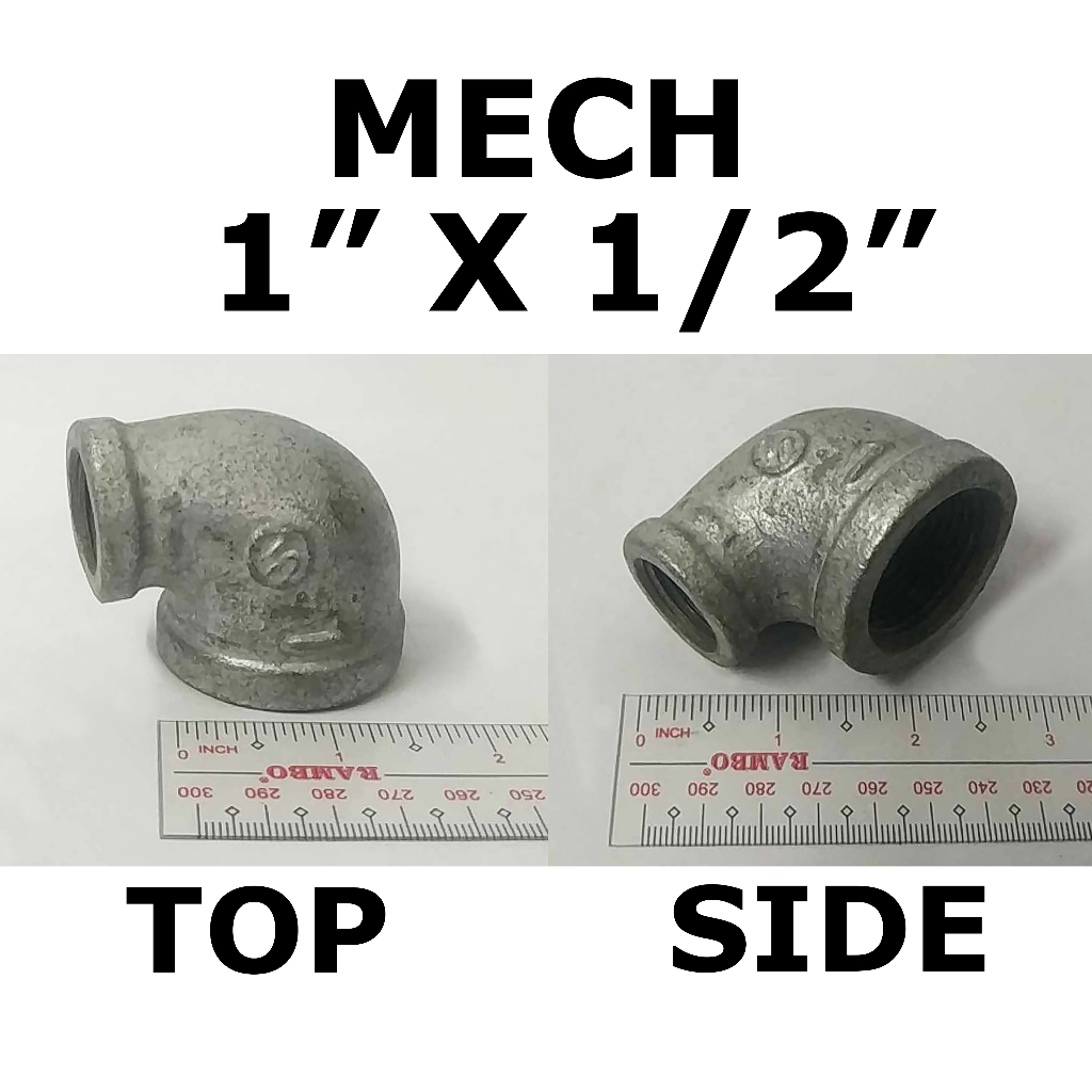 MECH GI ELBOW REDUCER 1" X 1/2" SCH40 STANDARD GALVANIZED IRON