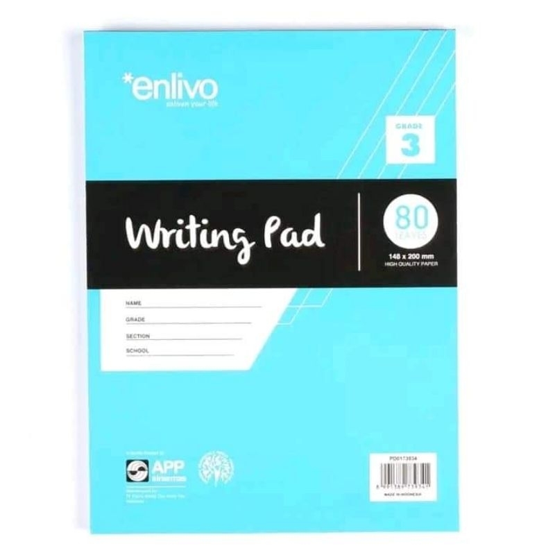 Enlivo Grade 3 Writing Pad 80 leaves | Shopee Philippines