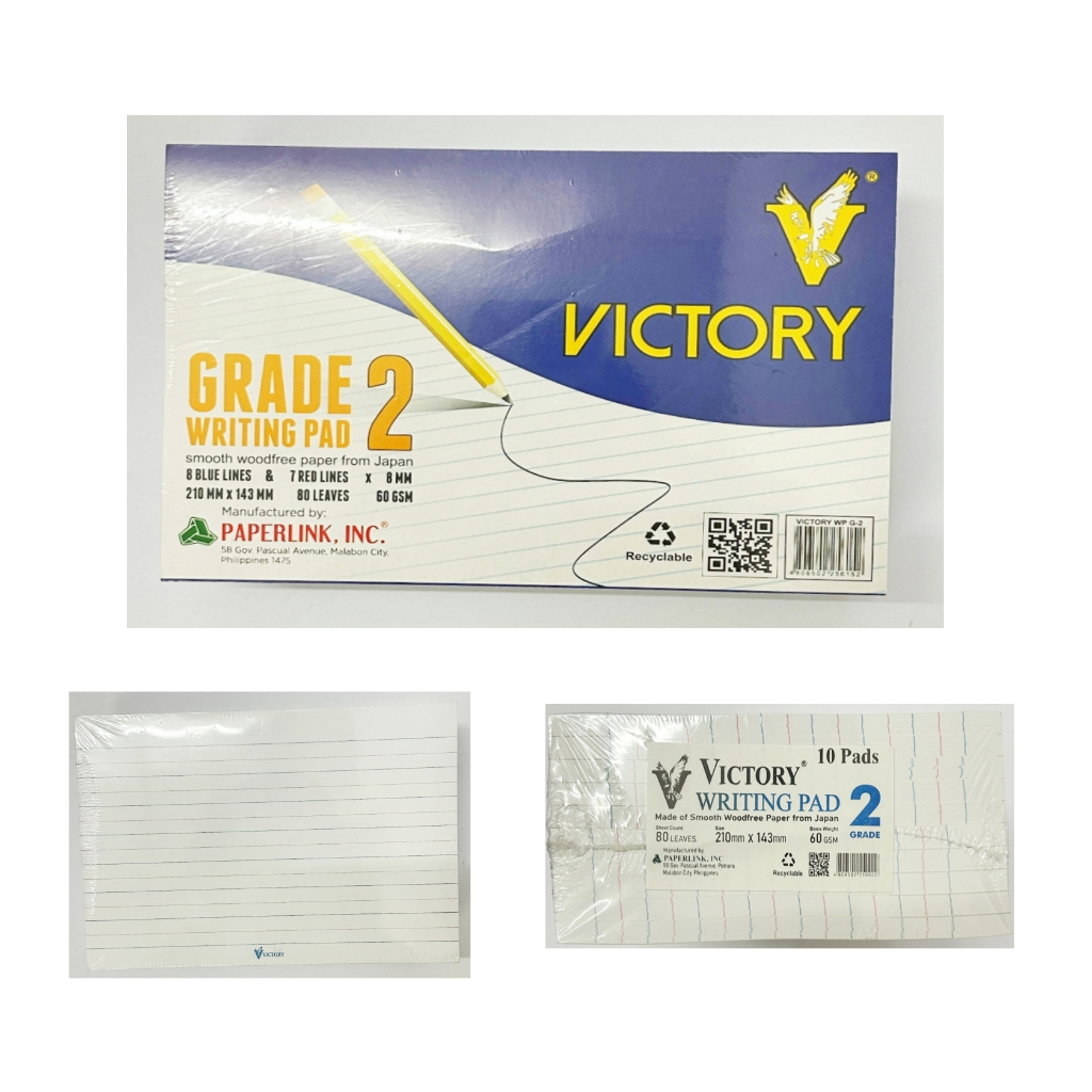 10pads Victory Intermediate Pad Paper/lengthwise/crosswise/ 1/4page ...