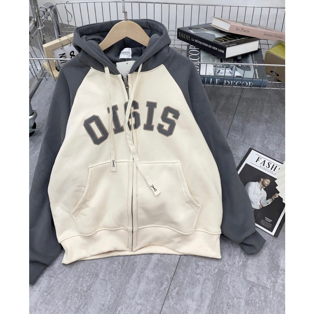 EMILY Korean Hoddie Two Toned Jacket with Zipper & Pocket for Unisex ...