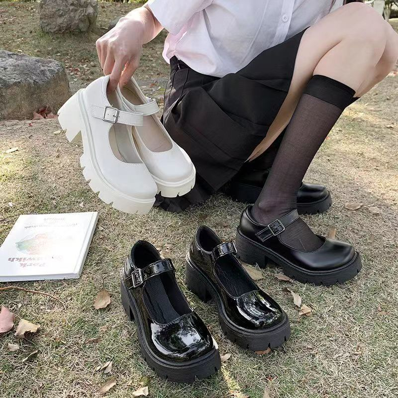 [COD]Mary Jane Jk Hepburn English college style leather shoes with ...