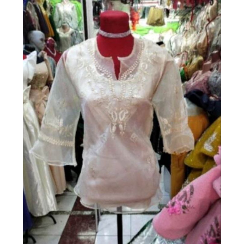 filipiniana 3/4 blouse assorted burda. | Shopee Philippines