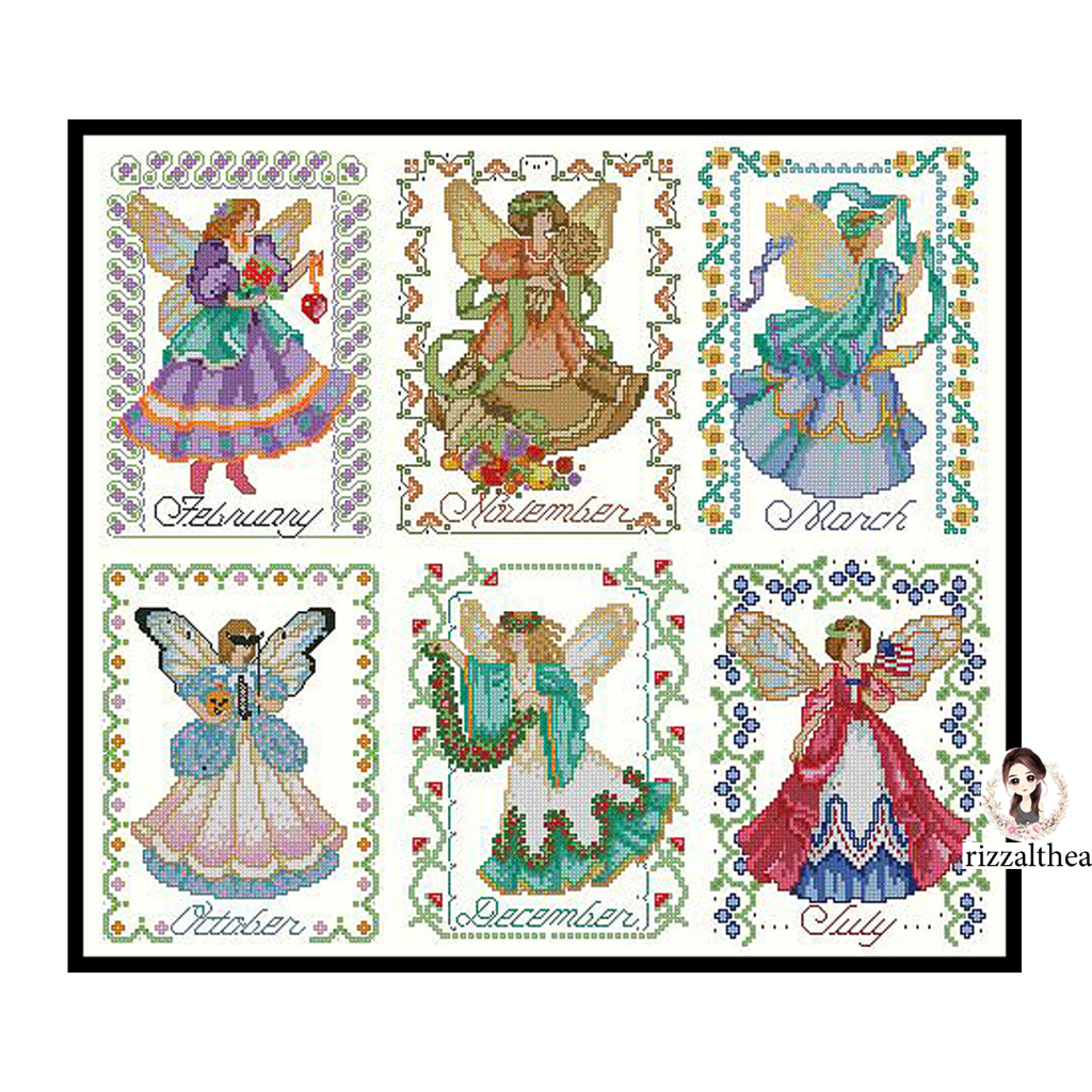 Birthday Fairies Cross Stitch COMPLETE SET/ PATTERN ONLY | Shopee ...