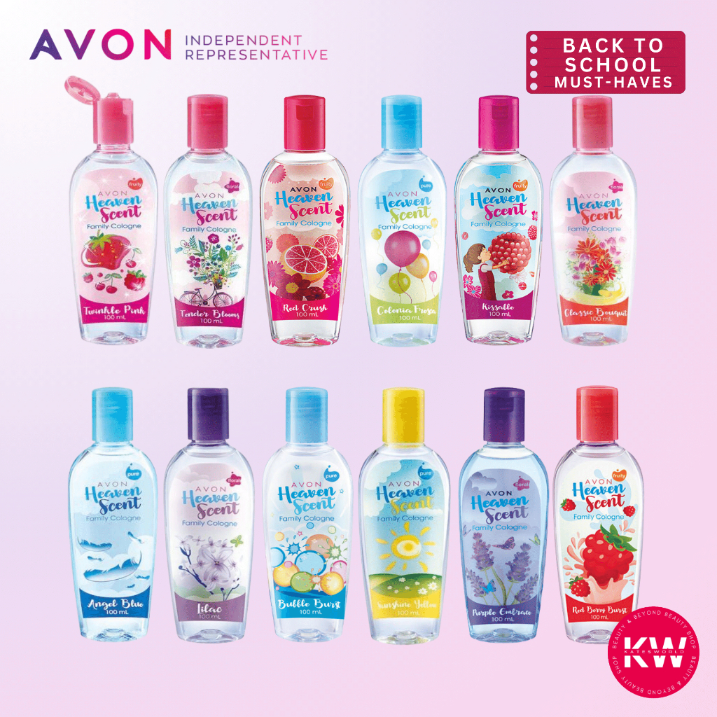 AVON Heaven Scent Family Colognes 100ml (Angel Blue, Lilac, Sunshine ...