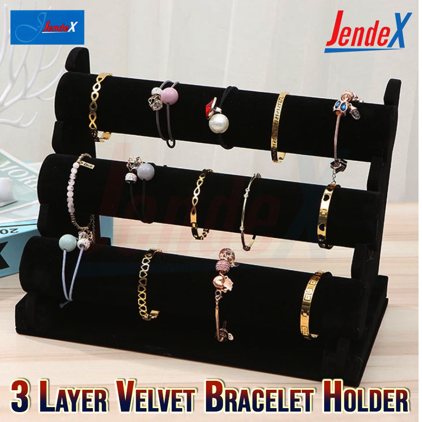 3 LAYER VELVET BRACELET / WATCH STAND | Shopee Philippines