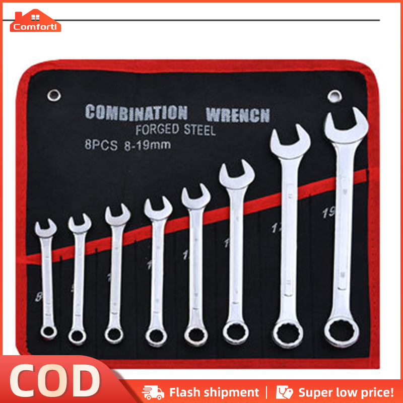 Wrench Tool Set Wrench Set 8PCS Professional Combination Wrench Spanner Set Tools Set | Shopee ...
