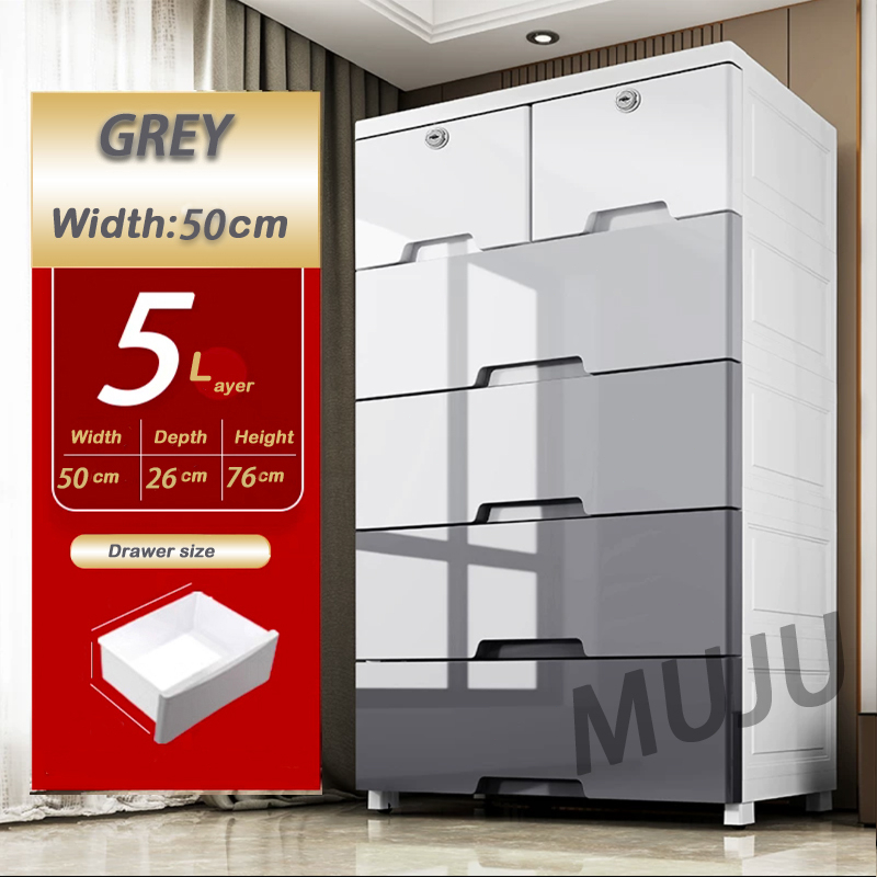 MUJU Orocan Drawer Plastic Clothes Organizer Durabox Drawer Clothes ...