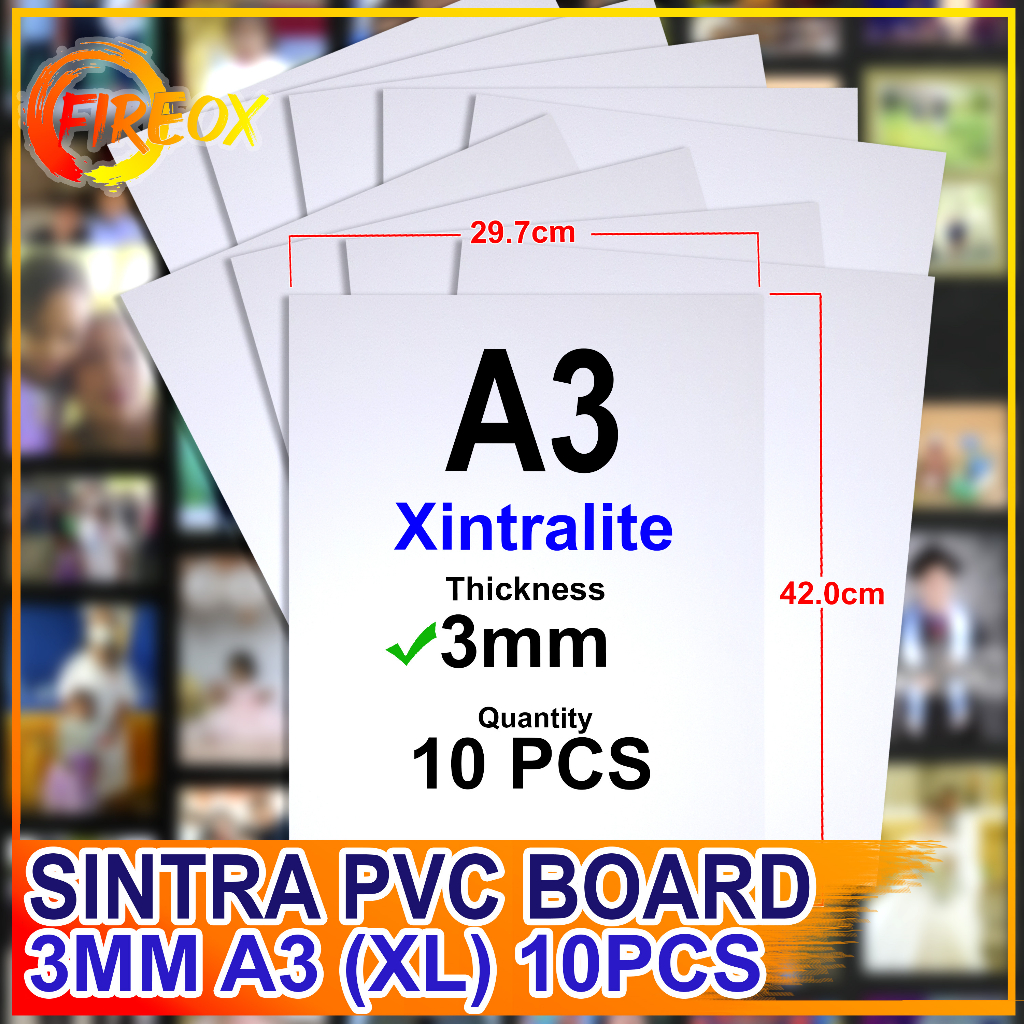 SINTRA PVC BOARD | A3 3mm Xintralite | 10 PCS | Shopee Philippines