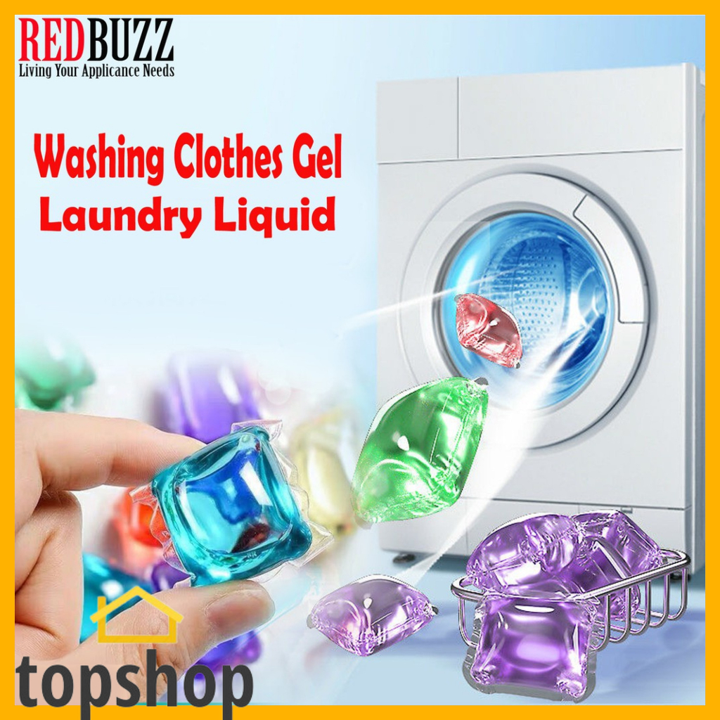 TOPSHOP 5pcs Laundry Gel Ball Beads Stain Film Capsules Cleaning ...