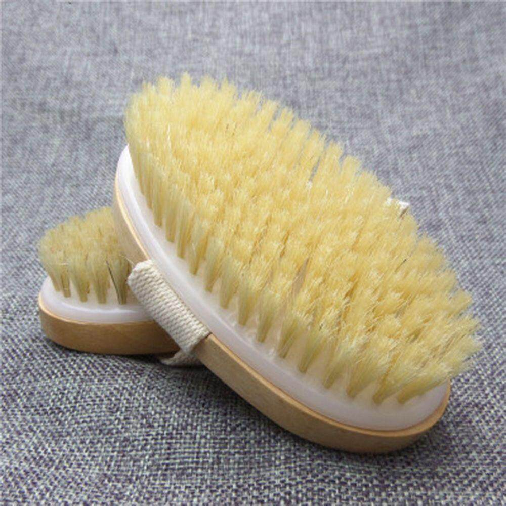 Natural Bristle SPA Brush Without Handle Wooden Bath Shower Brush SPA ...