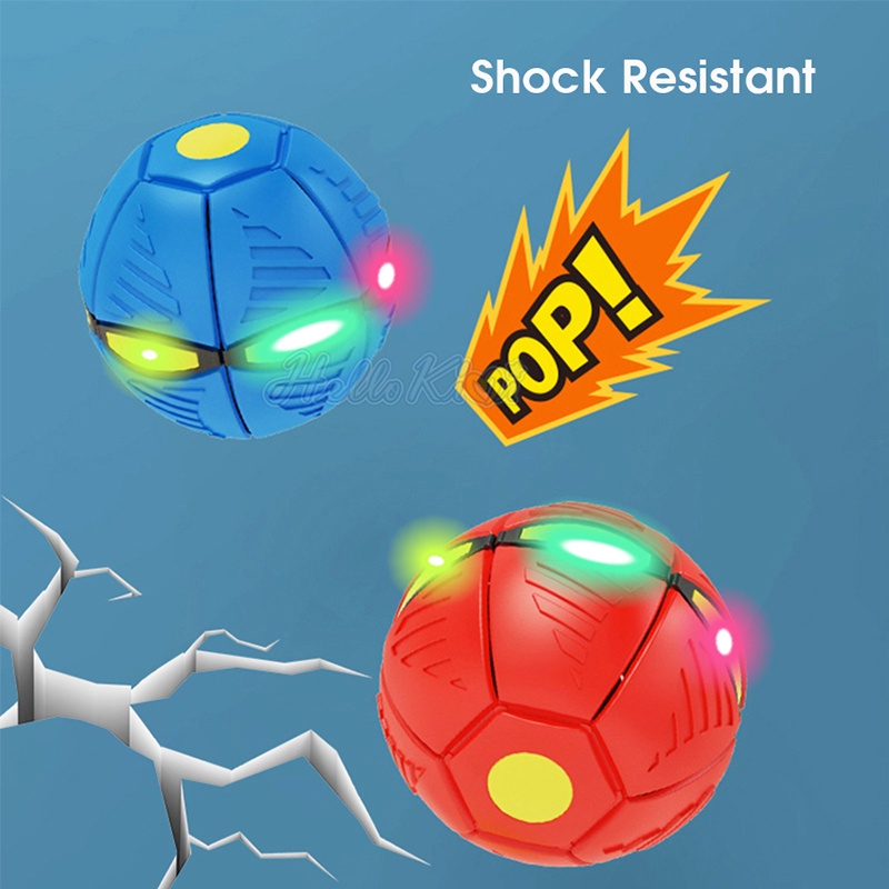 Magic Flying Saucer Ball UFO Flat Throw Disc Ball with LED Light Toy ...