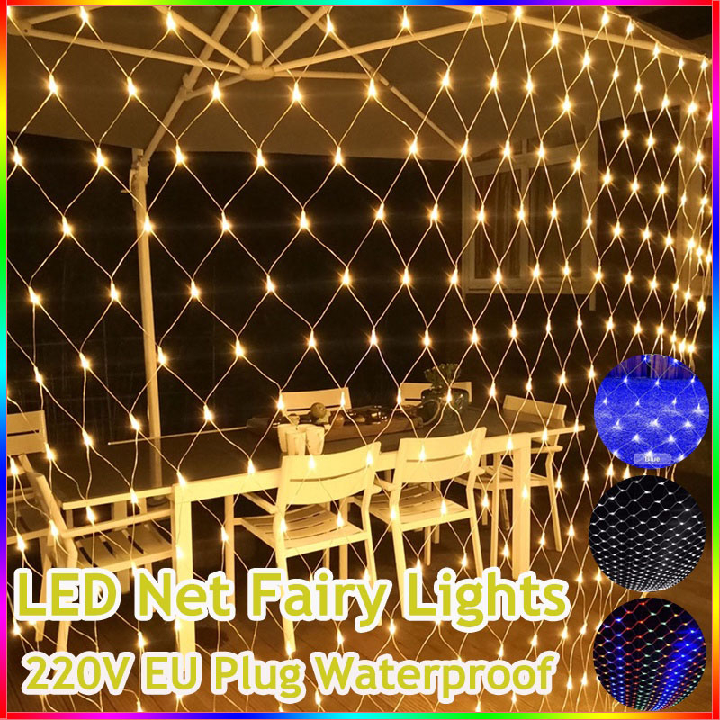 HOMEMORY Christmas Lights 1.5MX1.5M / 3MX2M LED Mesh Light Outdoor ...
