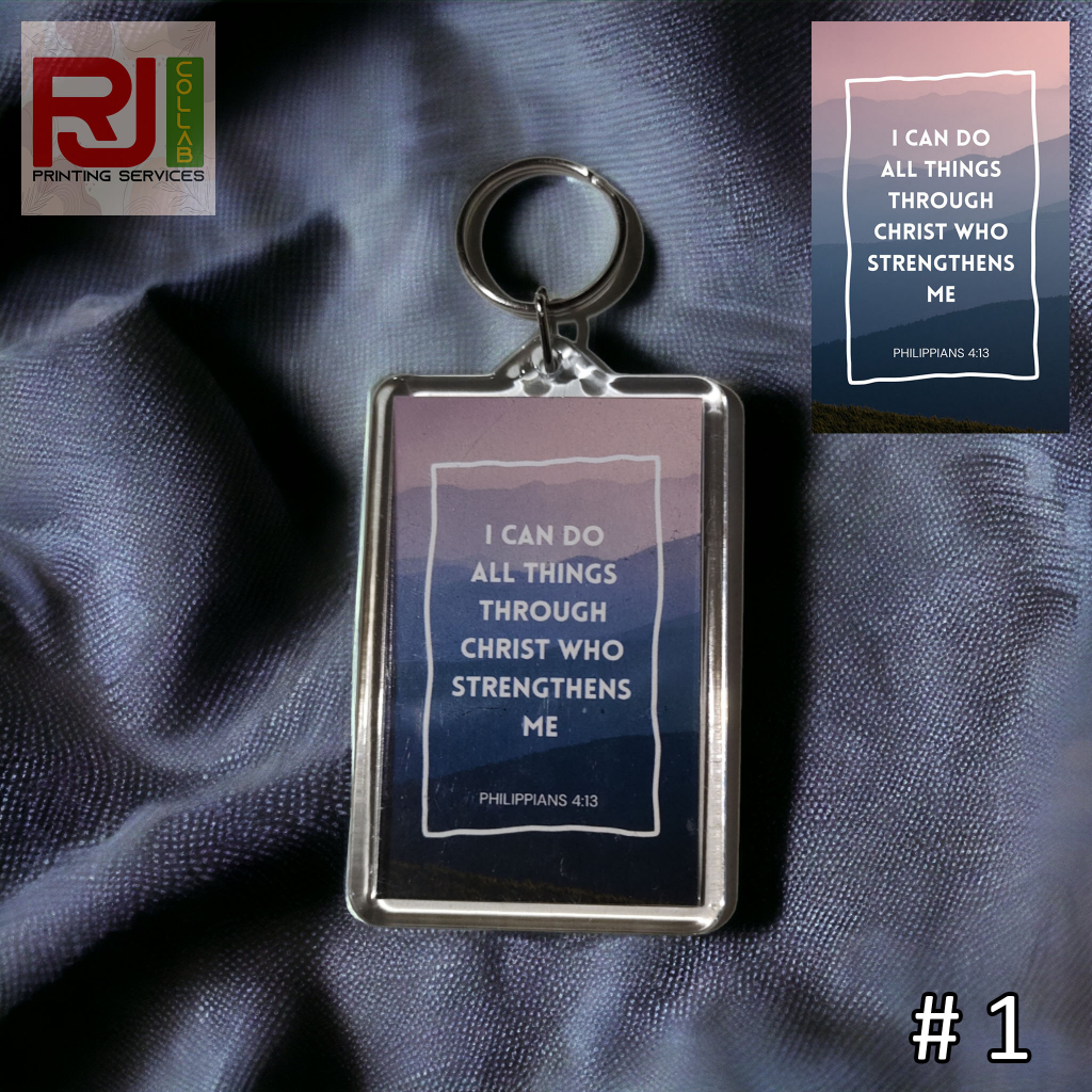 BIBLE VERSE KEYCHAIN (2x3 inches) | Shopee Philippines