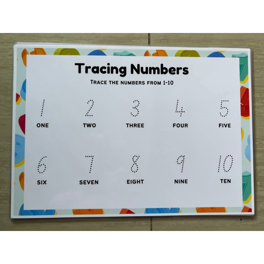 Educational learning materials for kids Laminated A4 Size Chart TRACING ...