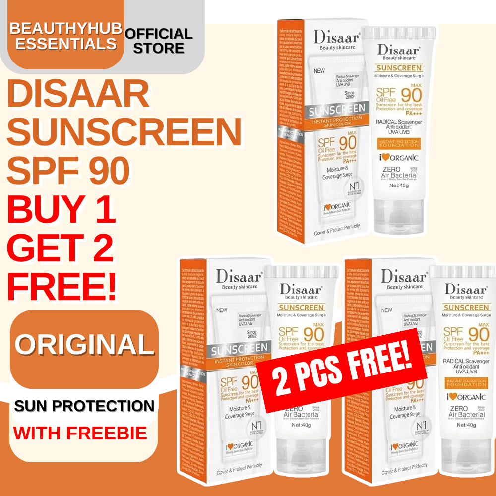 Disaar Sunscreen SPF90 PA+++ BUY 1 GET 2 FREE UV Sun Protection Non Sticky Mild and Non ...