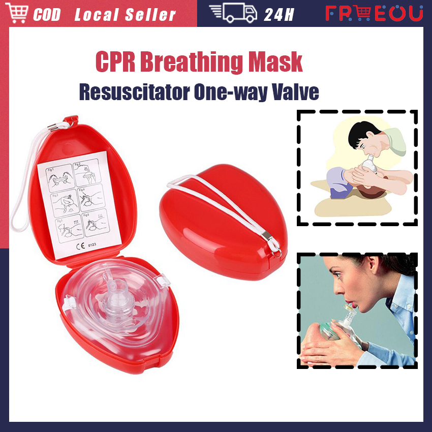 One-way Valve Resuscitator CPR Breathing Mask For First Aid Reusable Resuscitation Face Shield ...