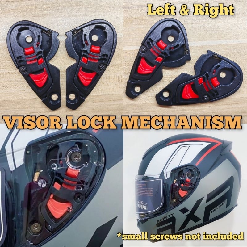 Visor Lock Set SPYDER Recon / ZEBRA 838 / RXR 691A / SEC Kabuto Left ...