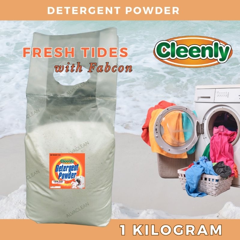 CLEENLY - FRESH TIDES- Premium Detergent Powder 1 Kilogram | Shopee ...
