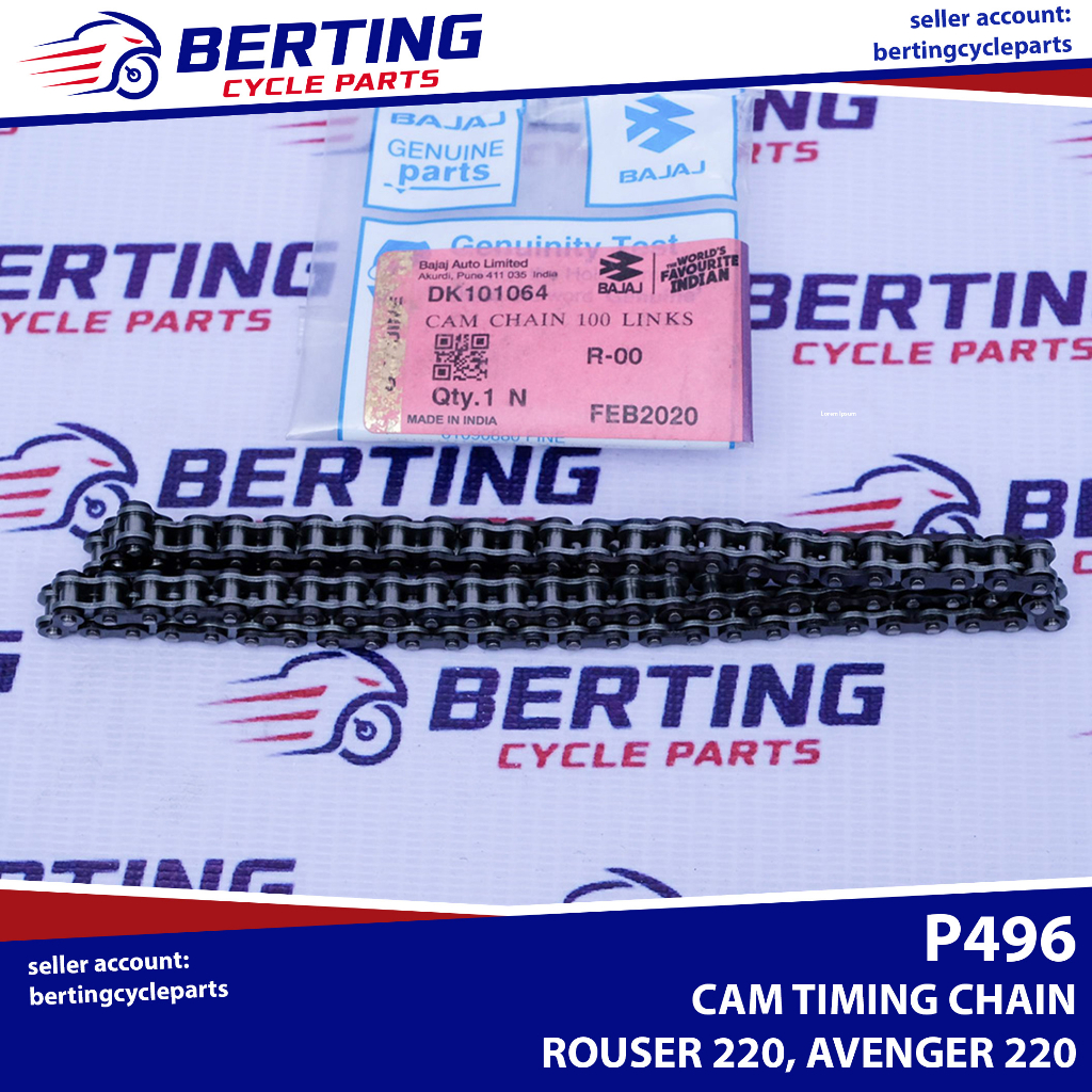 CAM TIMING CHAIN Camshaft Rouser 220 Avenger 220 Genuine DK101064 ...