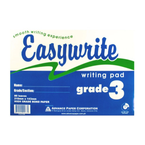 Easywrite Grade 3 Pad Paper (1 pad) | Shopee Philippines