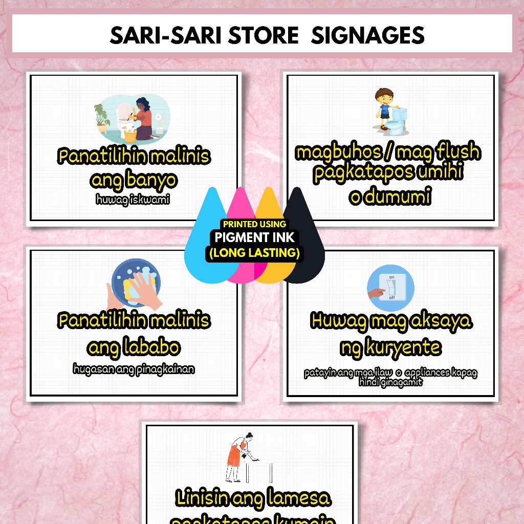 SIGNAGE (A4 LAMINATED) BAHAY | Shopee Philippines