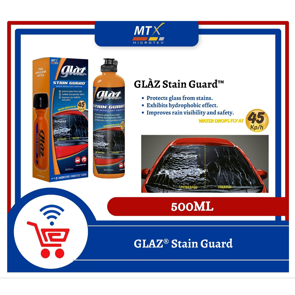 Microtex MTX Glass Detailing Glaz Stain Guard Water Repellant Coating ...