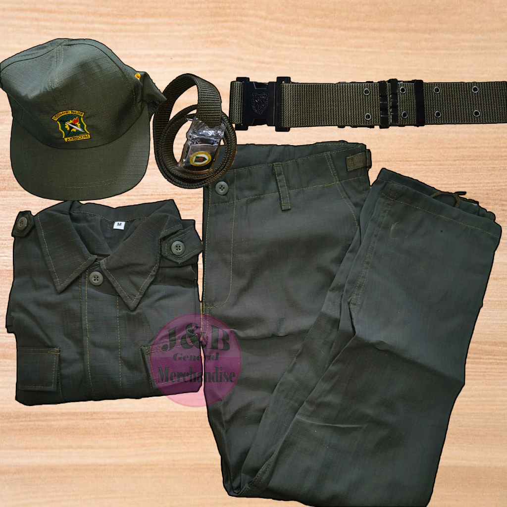 Fatigue ROTC / CAT uniform set with accessories Student Uniform Ripstop ...