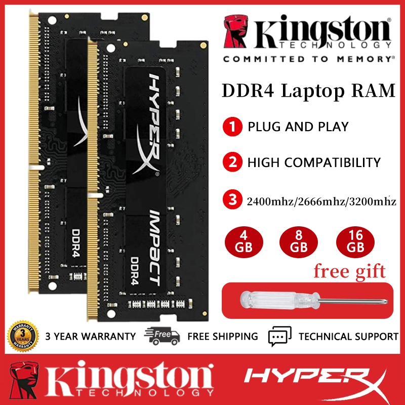 【24h Ship】Kingston FURY IMPACT DDR4 8GB 16GB RAM 2666MHz 3200MHz SODIMM Memory for Laptop 260pi ...