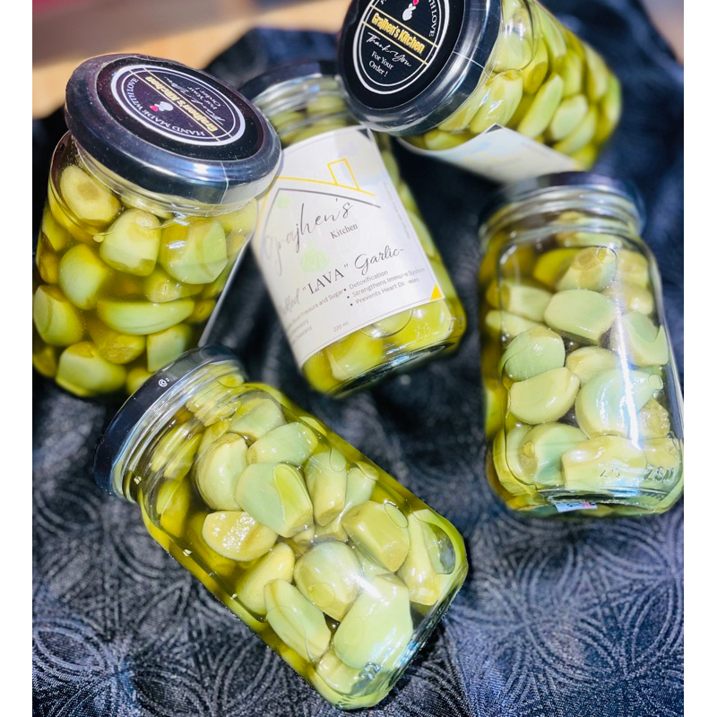 Grajhens Pickled (laba) Garlic 220ml | Shopee Philippines